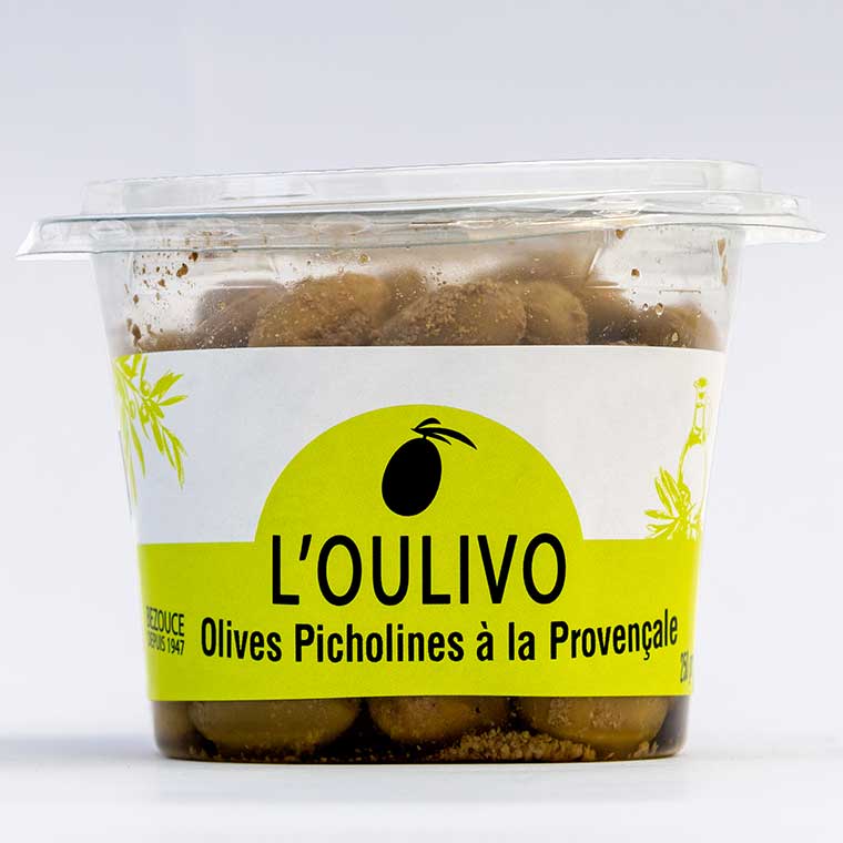 Olives vertes aromatisées à la PROVENCALE - La Coop des 2 B